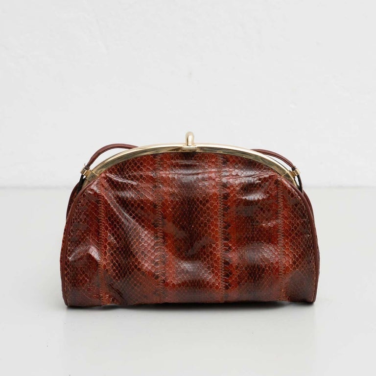 Vintage Snakeskin Purse, circa 1950 For Sale at 1stDibs