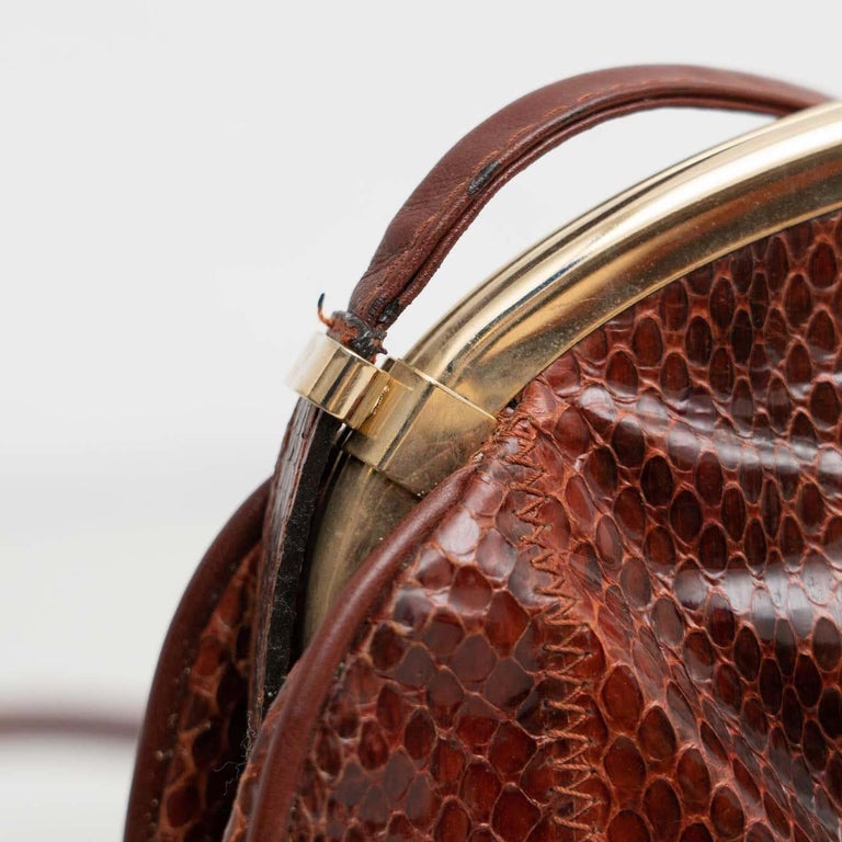 Vintage Snakeskin Purse, circa 1950 For Sale at 1stDibs