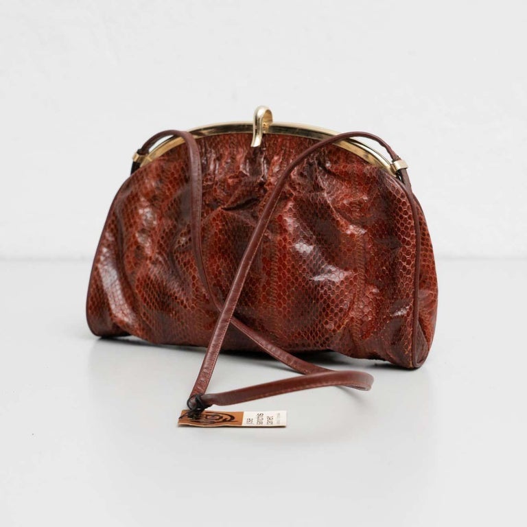 Vintage Snakeskin Purse, circa 1950 For Sale at 1stDibs