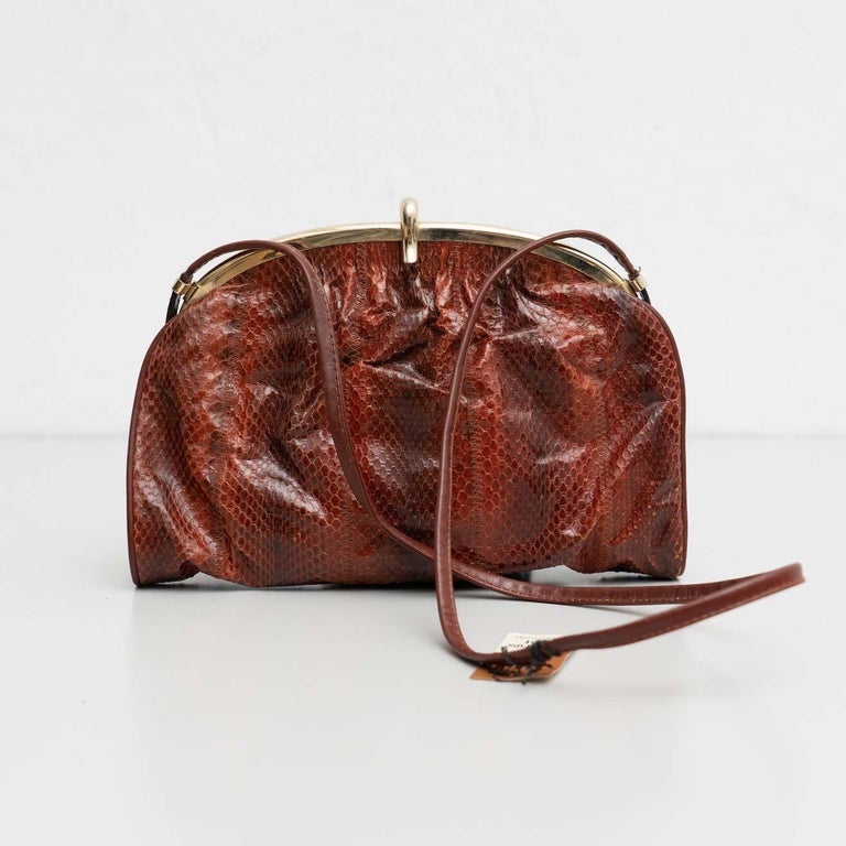 Vintage Snakeskin Purse, circa 1950 For Sale at 1stDibs