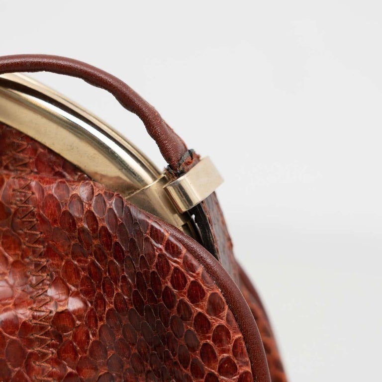 Vintage Snakeskin Purse, circa 1950 For Sale at 1stDibs