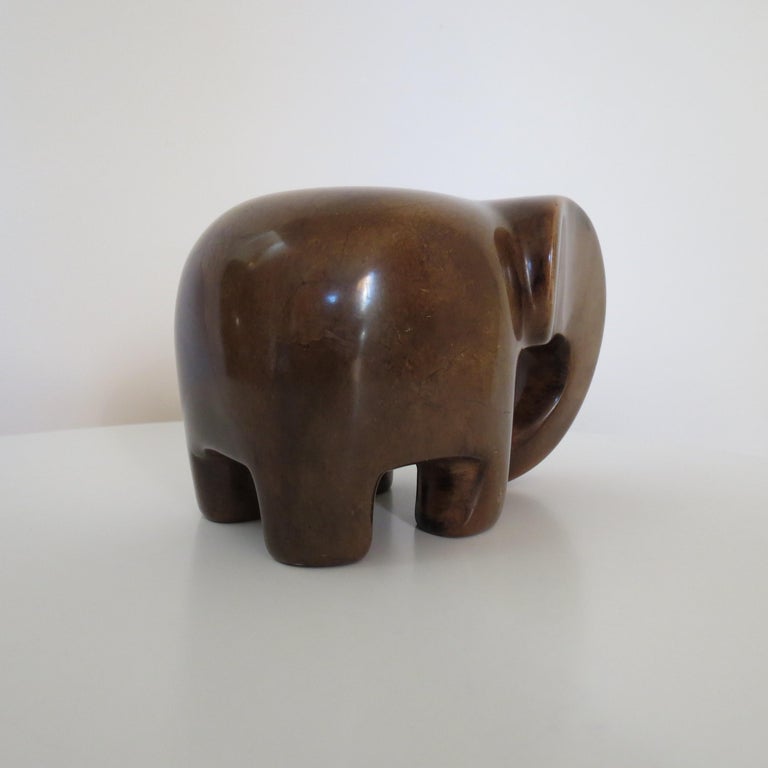 Vintage Soapstone Serpentine Stone Elephant Sculpture Tribal Kenya For ...