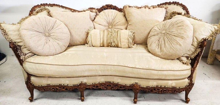Vintage Sofa by Carol Hicks Bolton and Ej Victor with Pillows For Sale ...