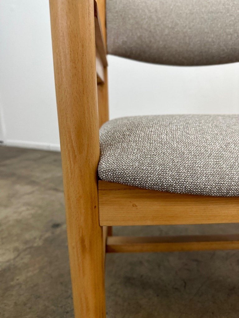 Vintage Solid Birch Dining Chairs, Set of Six For Sale at 1stDibs