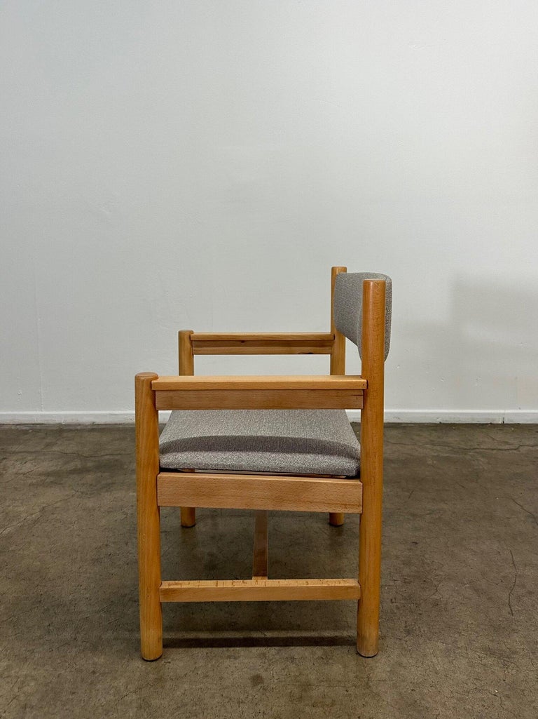 Vintage Solid Birch Dining Chairs, Set of Six For Sale at 1stDibs