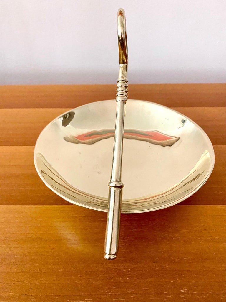 Vintage Solid Brass Bowl with Key Handle Virginia Metalcrafters For ...