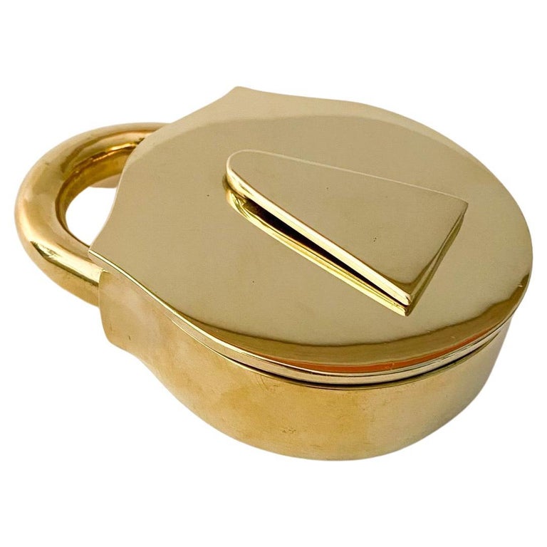 Vintage Solid Brass Padlock by Virginia Metalcrafters For Sale at 1stDibs