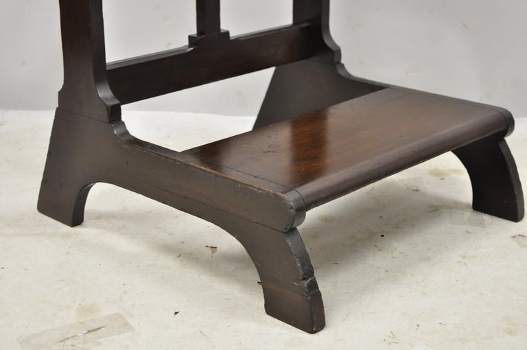 Vintage Solid Carved Wood Prayer Bench Kneeling Kneeler with Carved ...