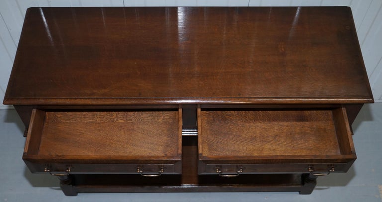 Vintage Solid English Oak Sideboard with Drawers Handmade England ...