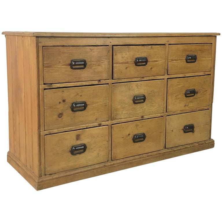 Vintage Solid Fronted Haberdashery Drawers, circa 1890 at 1stDibs