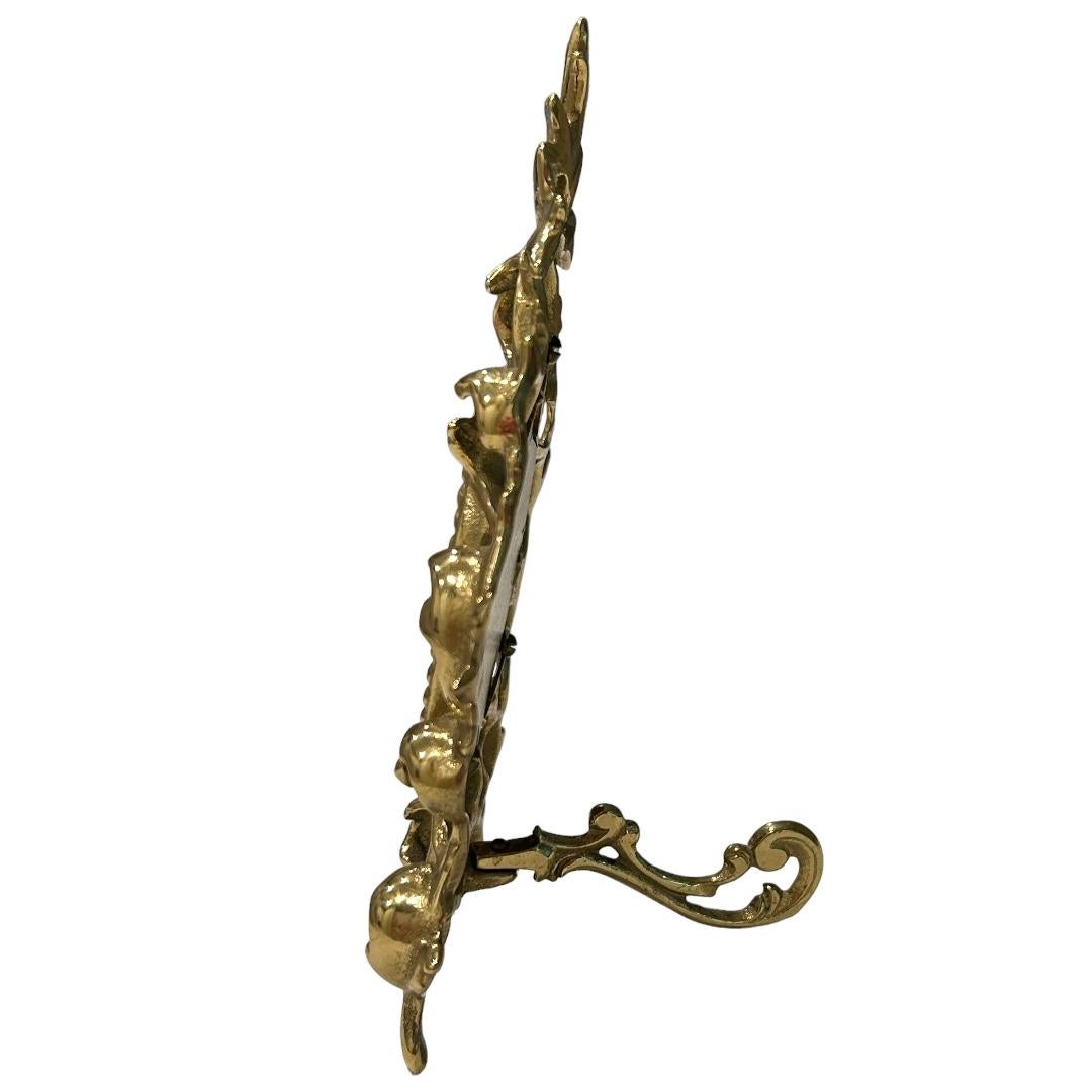 Vintage Solid Gilt Over Brass Picture Frame For Sale at 1stDibs