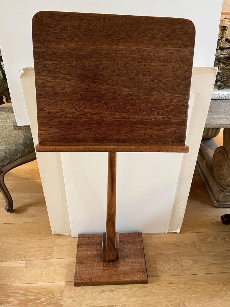 Vintage Solid Mahogany Handcrafted Music Stand For Sale at 1stDibs