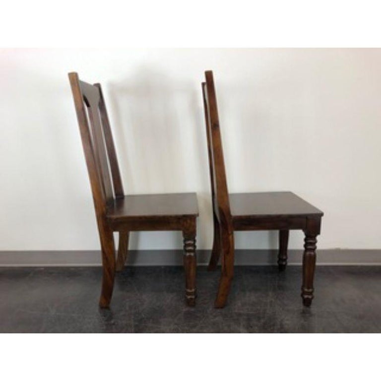Solid Mango Wood Dining / Kitchen Chairs - Pair A at 1stDibs
