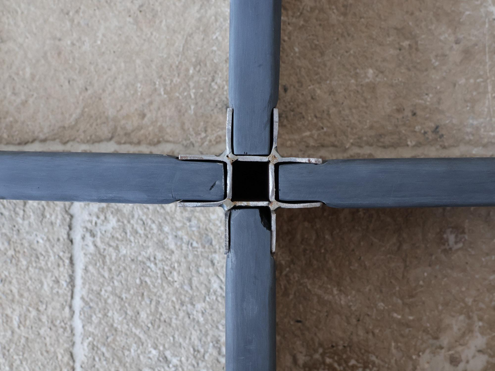 Vintage solid slate oval coffee table For Sale at 1stDibs