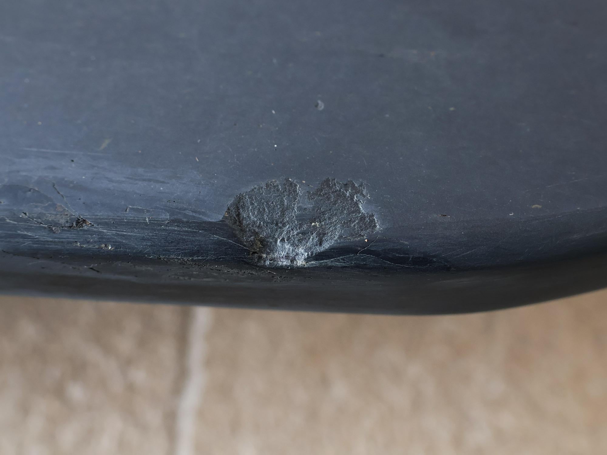 Vintage solid slate oval coffee table For Sale at 1stDibs