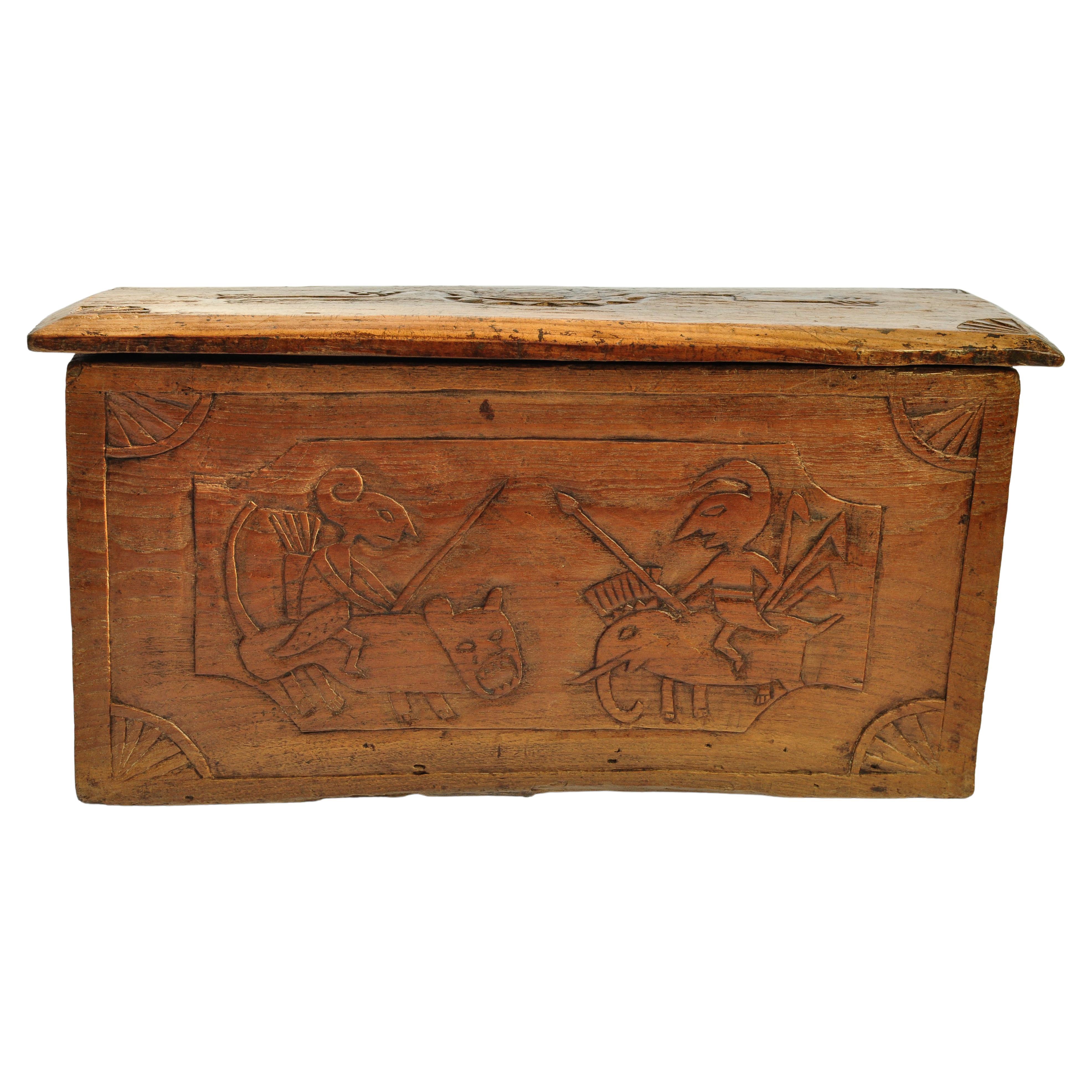 A Carved Maori Treasure Box For Sale at 1stDibs