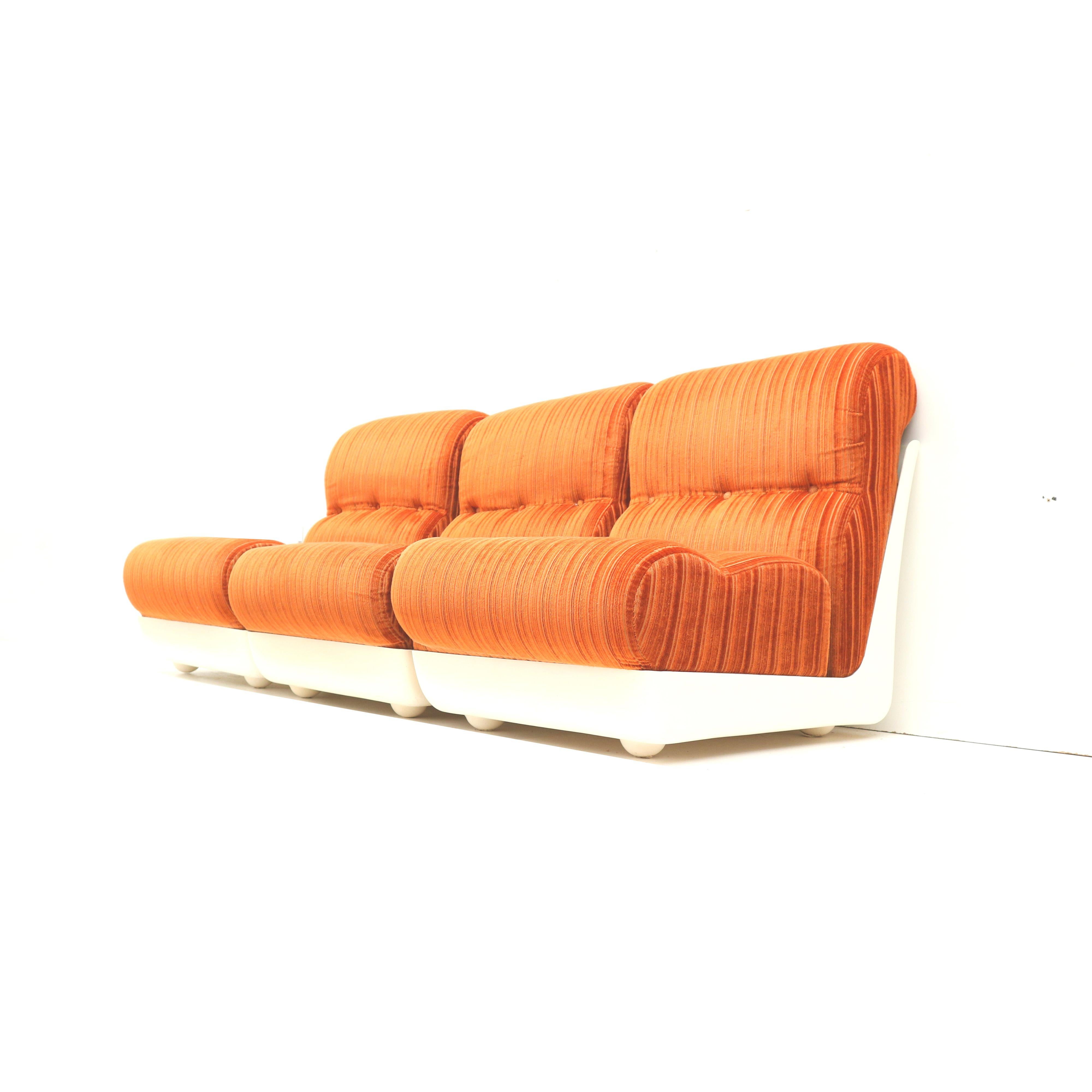 Vintage Space Age element modular sofa / 3-seater sofa / armchairs from ...