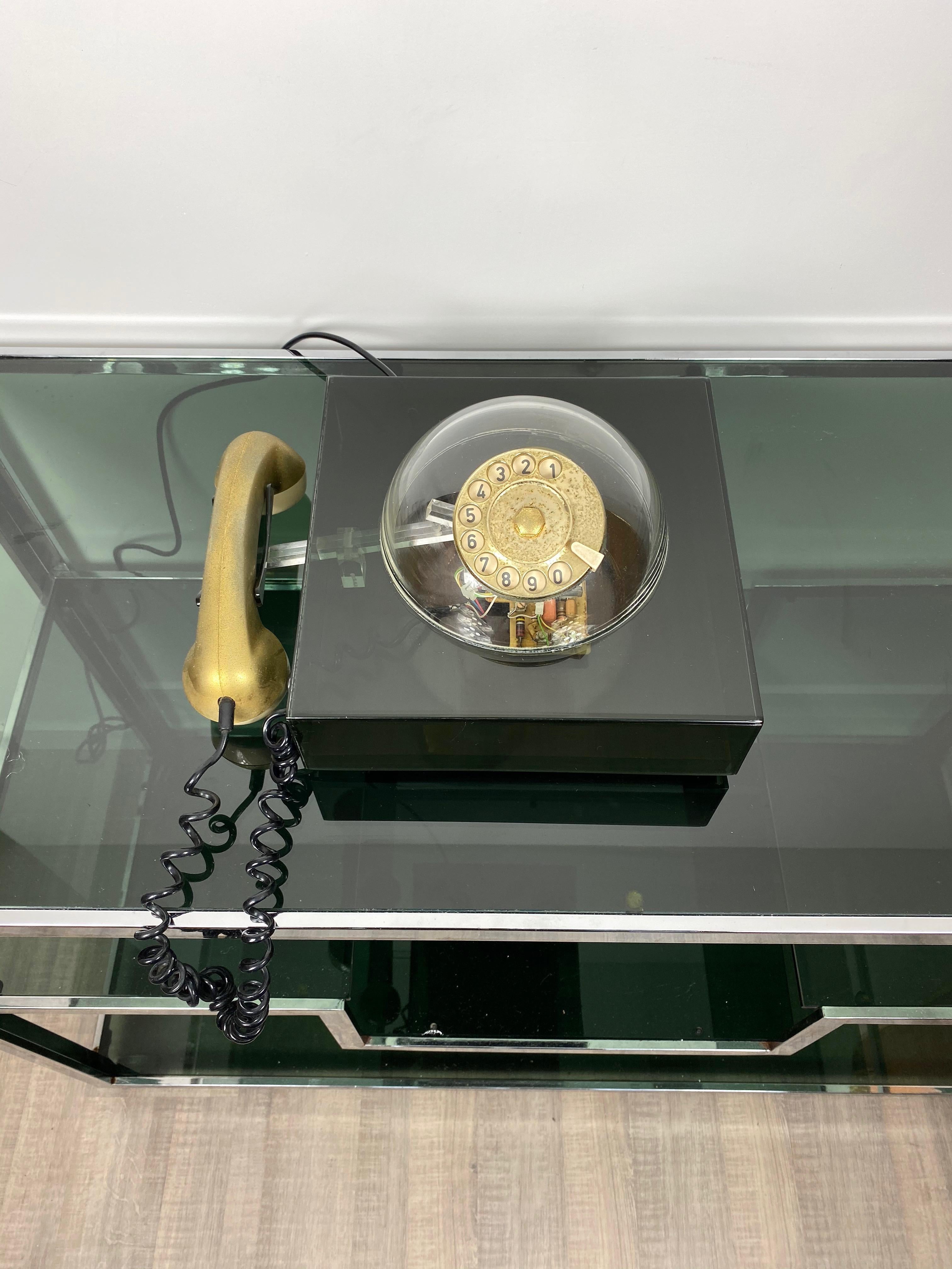 Vintage Space Age Teledome Desk Rotary Telephone in Lucite, 1970s at ...