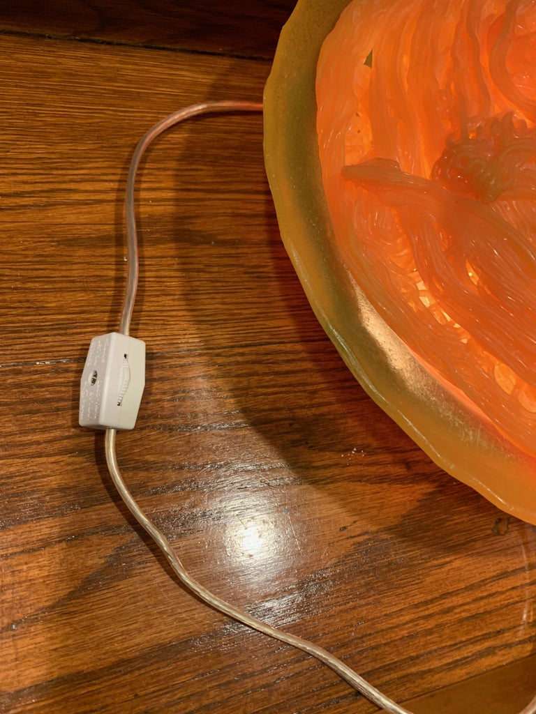 Gaetano Pesce Vintage Spaghetti Lamp in Resin For Sale at 1stDibs