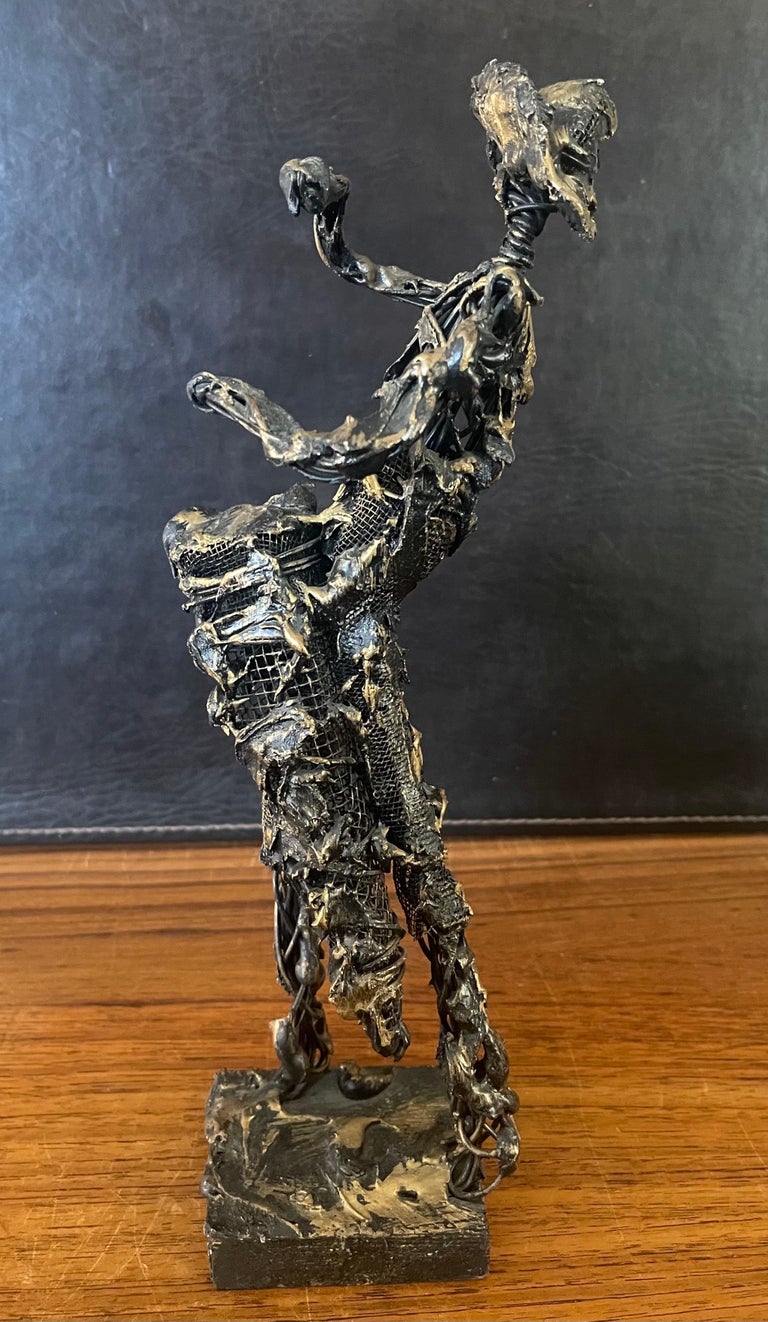 Vintage Spaghetti Wire Drummer Sculpture For Sale at 1stDibs