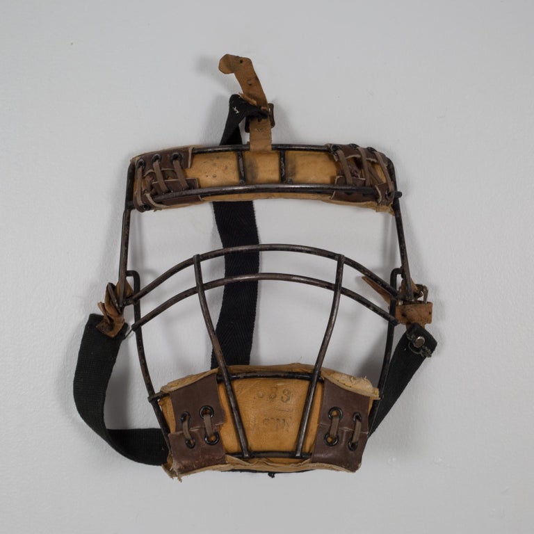 Vintage Spalding Steel Wire and Leather Catcher's Masks, circa 1930 For ...
