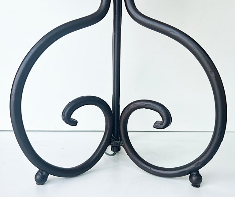 Vintage Spanish Colonial Style Wrought Iron Table Lamps, Pair For Sale ...