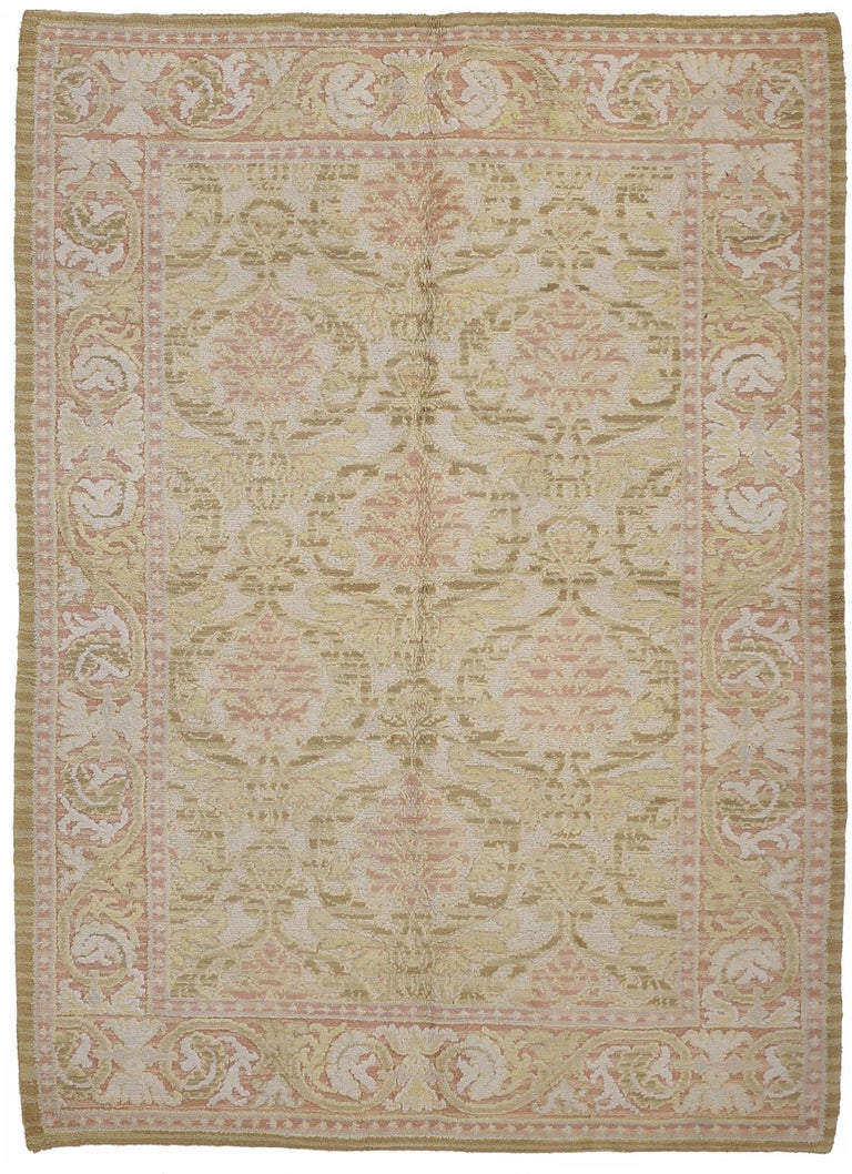 Vintage Spanish Cuenca Rug with Renaissance Palmette Design For Sale at ...