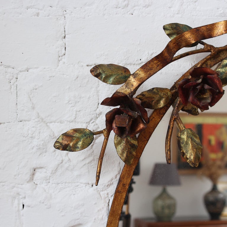 Vintage Spanish Gilt Metal Toleware Wall Mirror 'circa 1970s' For Sale ...