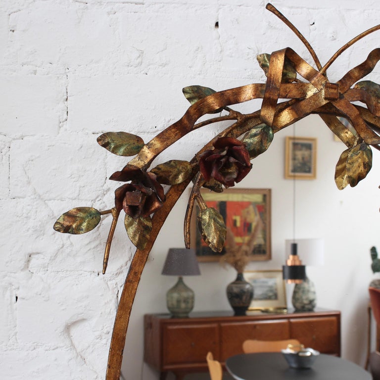 Vintage Spanish Gilt Metal Toleware Wall Mirror 'circa 1970s' For Sale ...