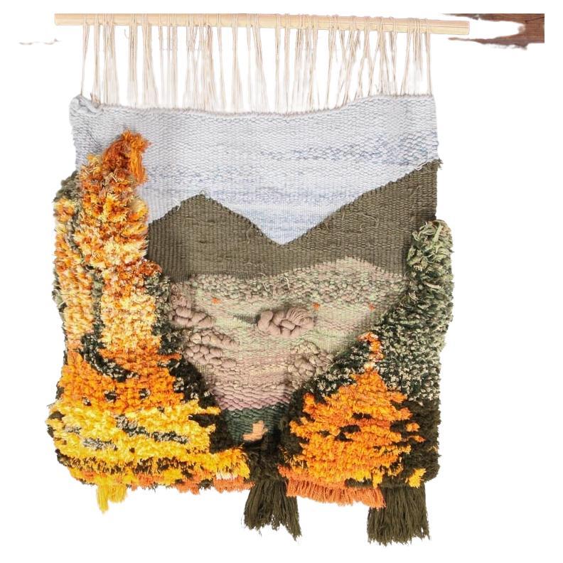 Midcentury Handmade Wool Tapestry, 1960s For Sale at 1stDibs