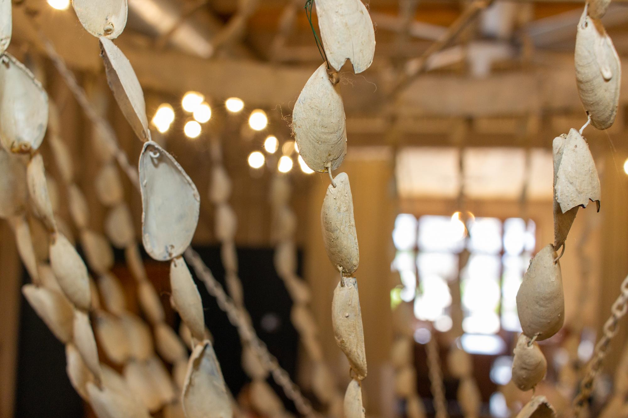 Vintage Spanish Painted Metal and Seashell Chandelier with 8 Candelabra ...
