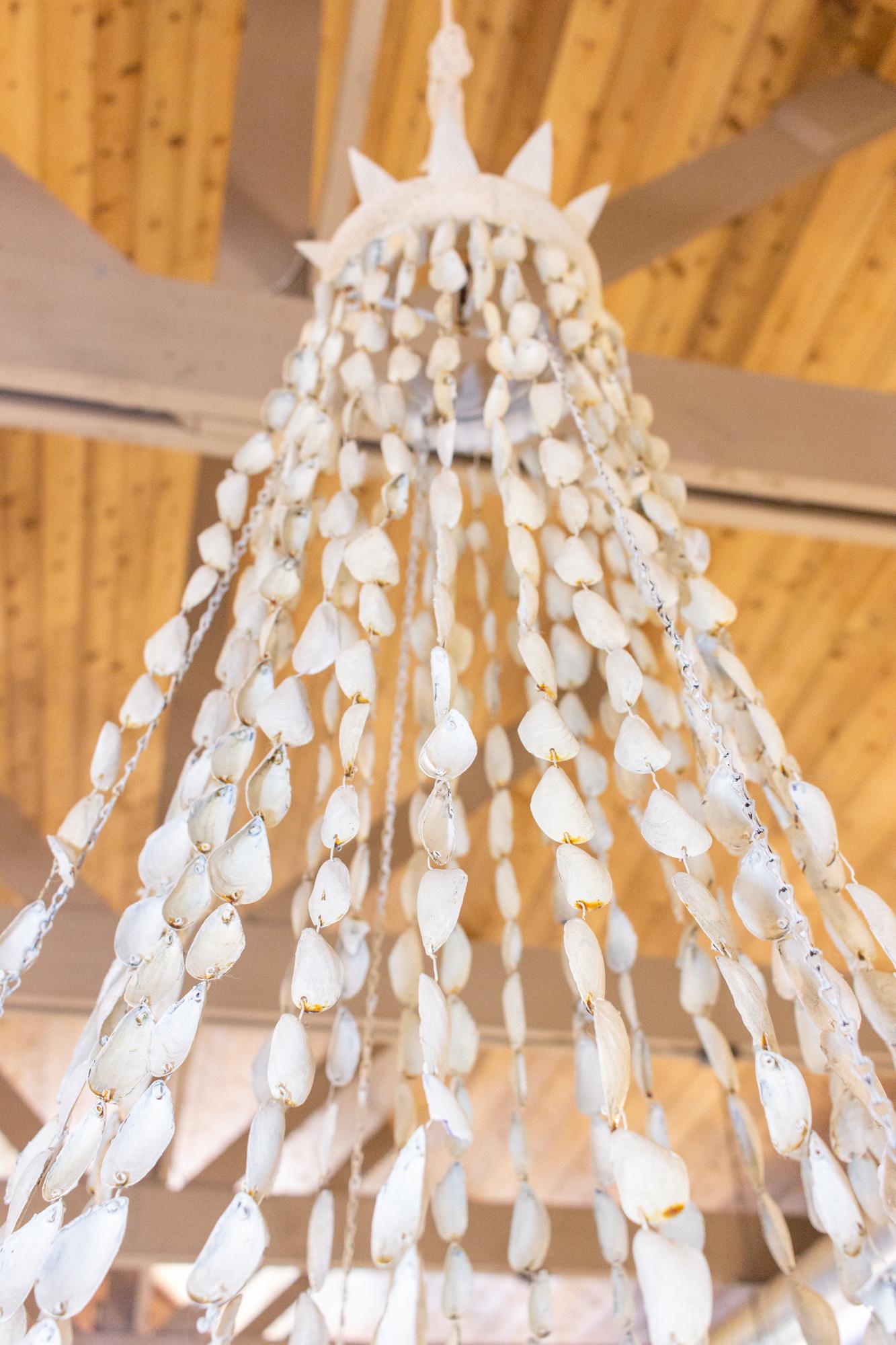 Vintage Spanish Painted Metal and Seashell Chandelier with 8 Candelabra ...