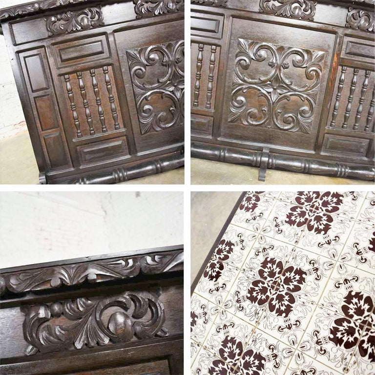 Spanish Revival Style Dry Bar with Inlaid Tile Top in Style Artes de ...