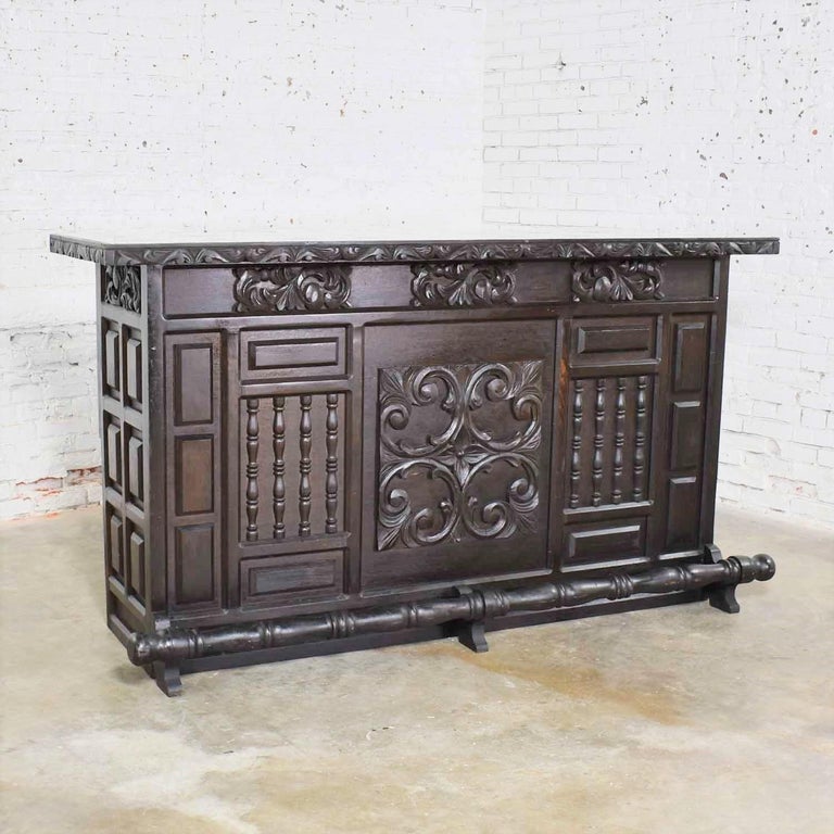Spanish Revival Style Dry Bar with Inlaid Tile Top in Style Artes de ...