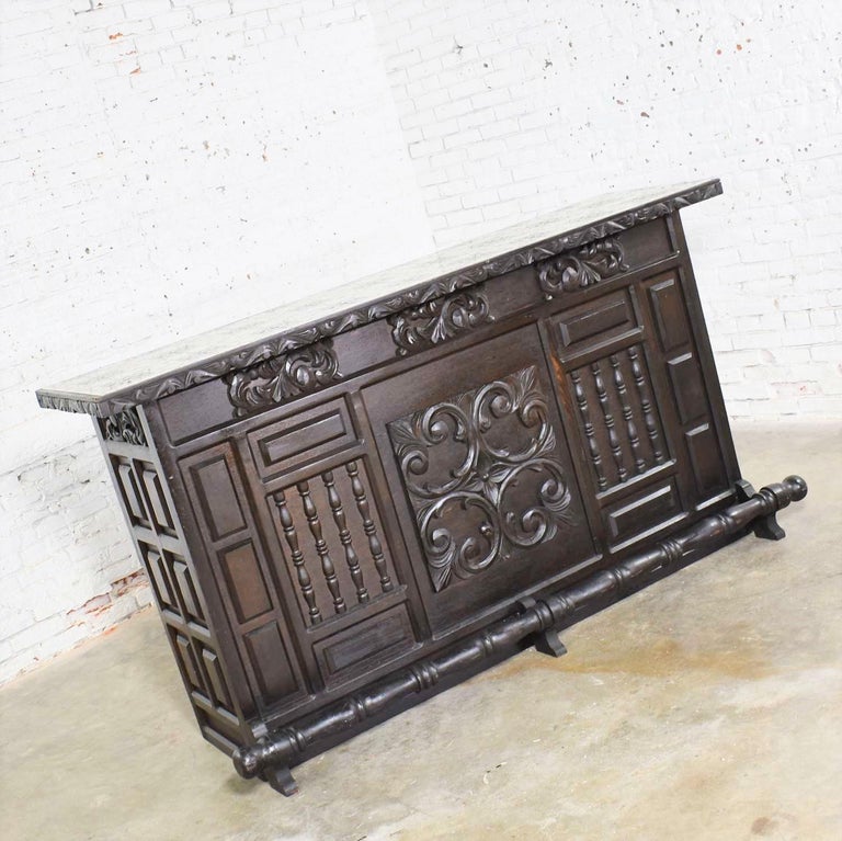 Spanish Revival Style Dry Bar with Inlaid Tile Top in Style Artes de ...