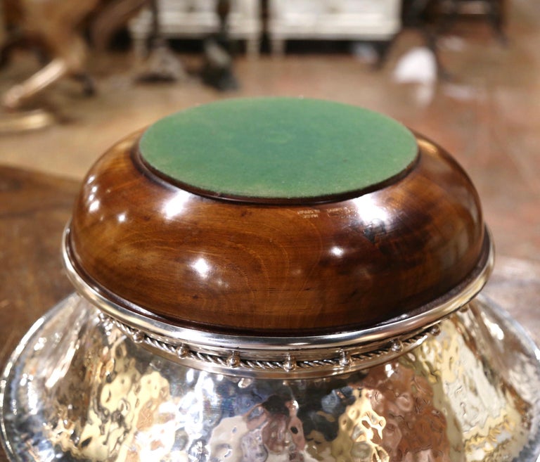 Vintage Spanish Silver Plated Center Piece on Walnut Base Stamped ...