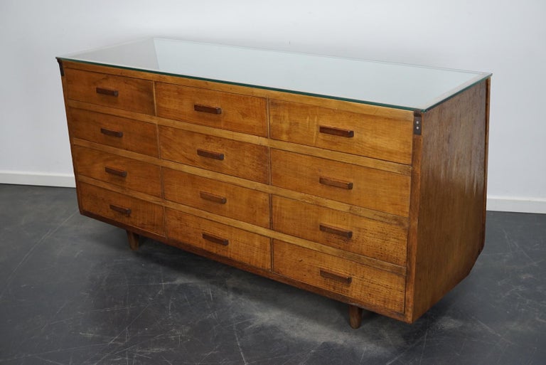 Vintage Spanish Walnut Haberdashery Cabinet or Shop Counter, 1960s For ...