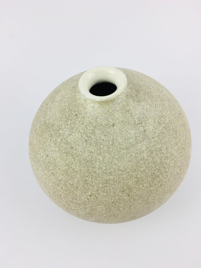 Mid-Century Minimalistic Small Spherical Ceramic Table Vase 1960's For ...