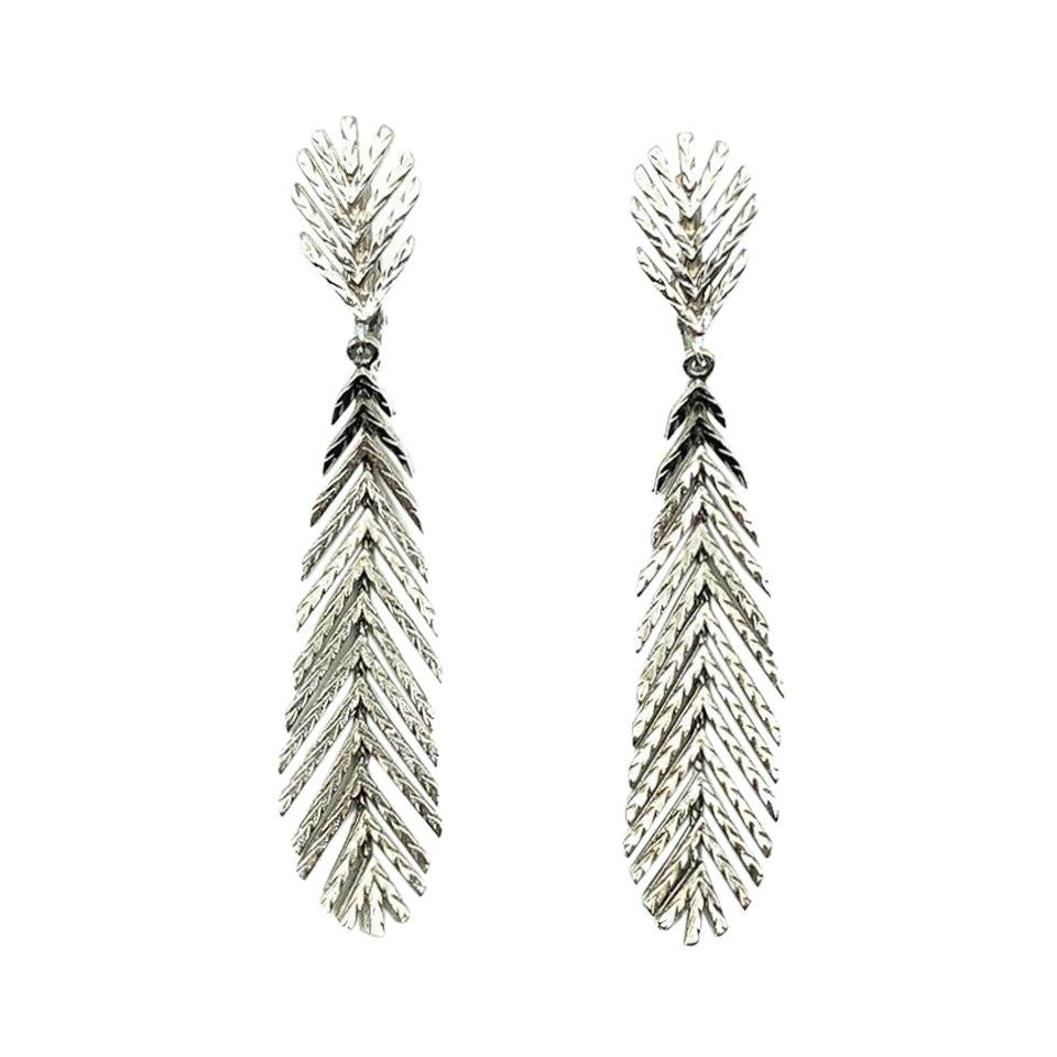 Vintage SPHINX Articulated Feather Earrings 1960s For Sale at 1stDibs ...