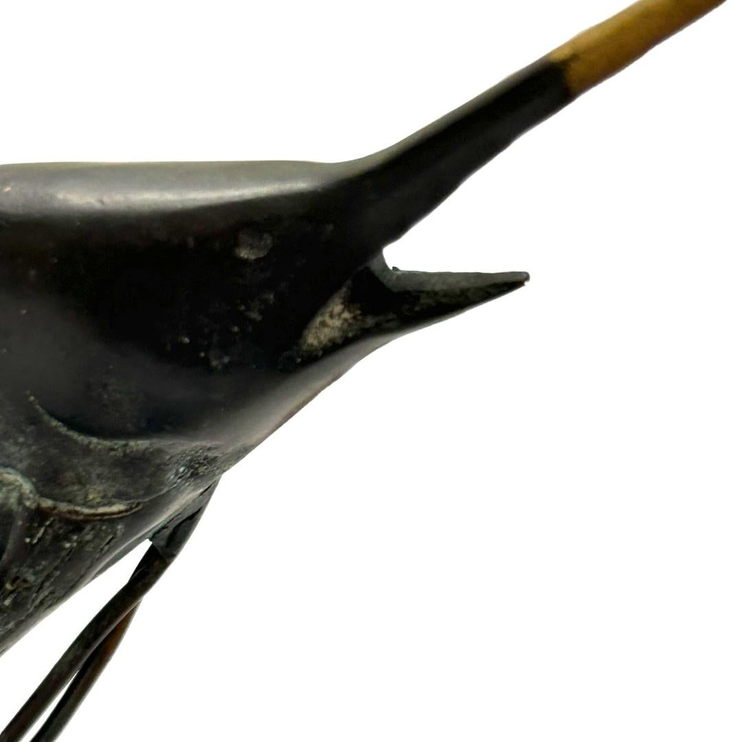 Vintage SPI Home Brass and Marble Tail Walker Sailfish Sculpture For ...