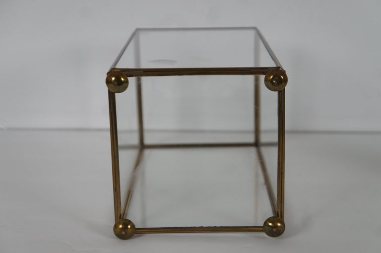 Vintage Spiked Conch Shell Brass Stand Glass Showcase Curio Casket ...