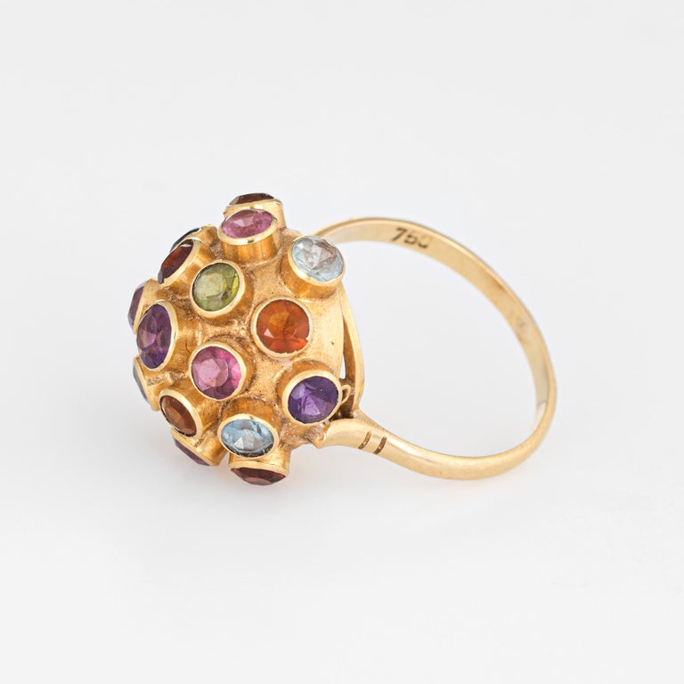 Vintage Sputnik Ring Gemstone Dome Small Orb Cocktail Jewelry Estate ...