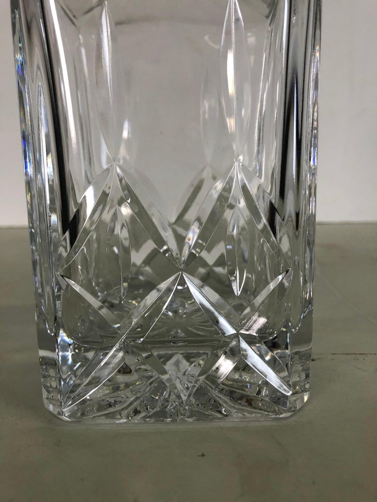 Vintage Square Crystal Glass Decanter at 1stDibs | vintage crystal ...