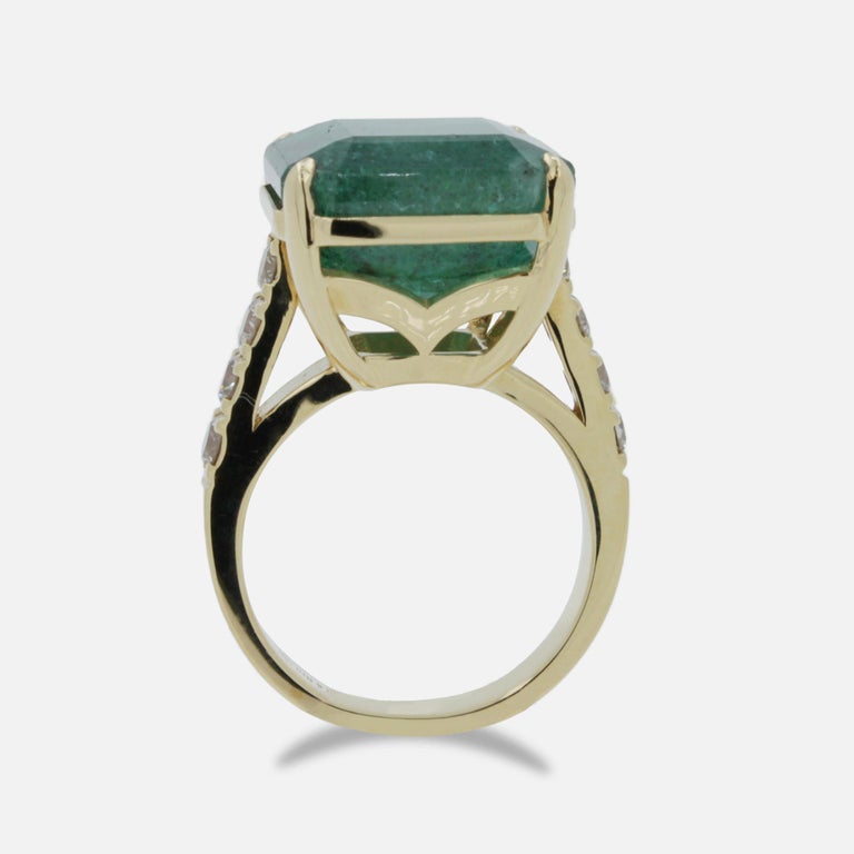 Vintage Square Emerald Ring For Sale at 1stDibs