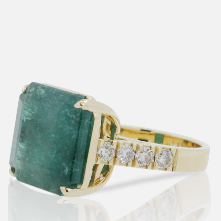 Vintage Square Emerald Ring For Sale at 1stDibs