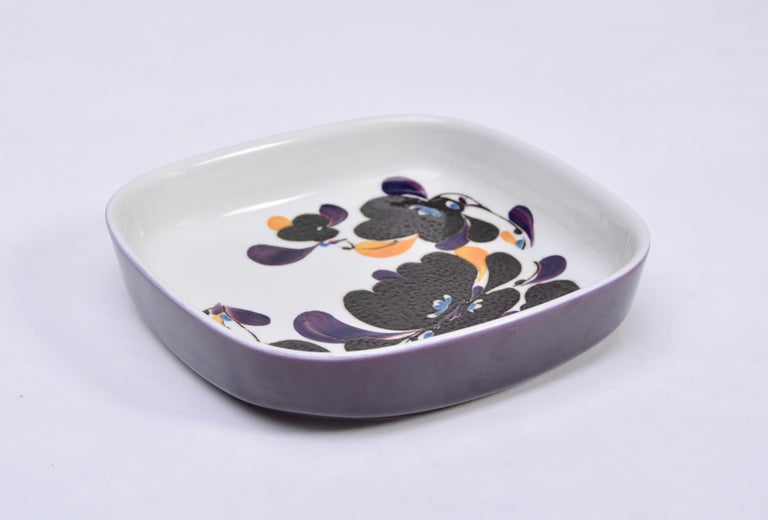 Mid-Century Modern square Faience plate by Ivan Weiss for Royal ...