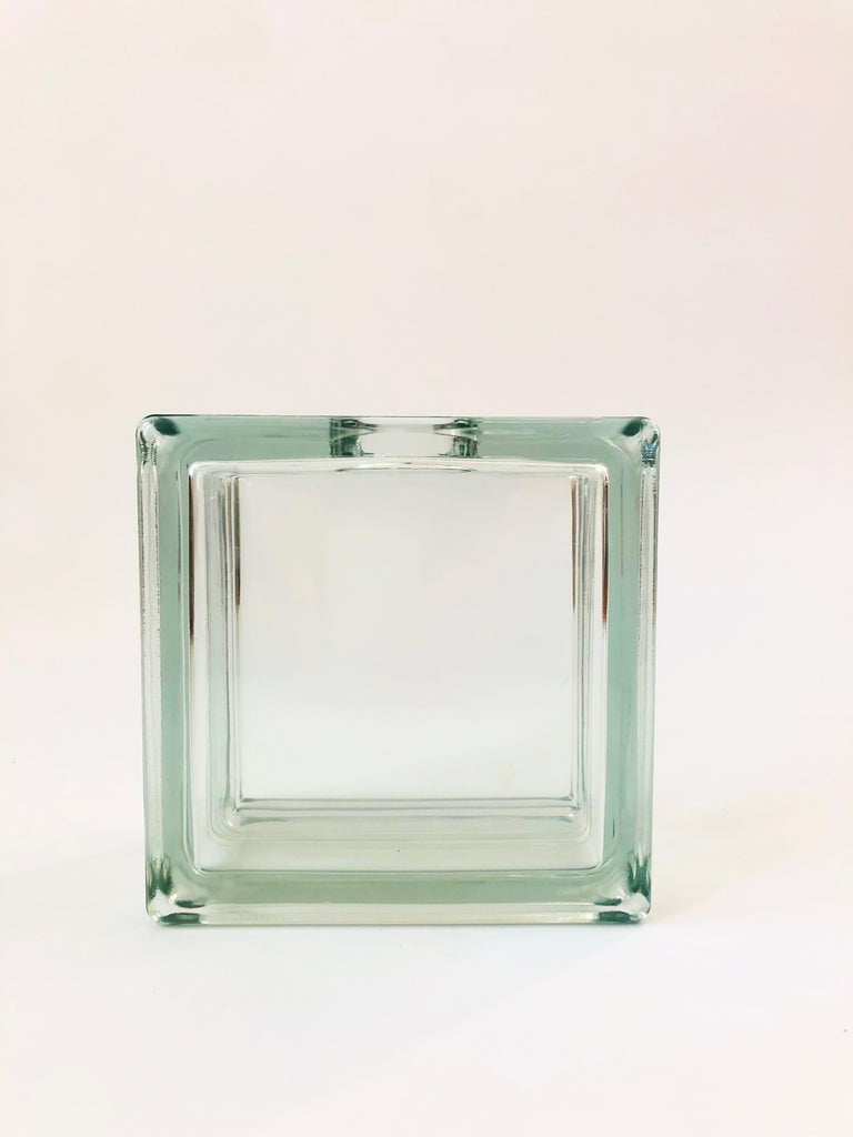 Vintage Square Glass Block Vase at 1stDibs | vintage glass blocks ...