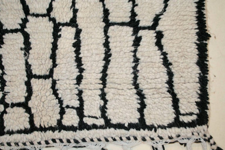 Vintage Square Ivory Azilal Moroccan Berber Rug For Sale at 1stDibs