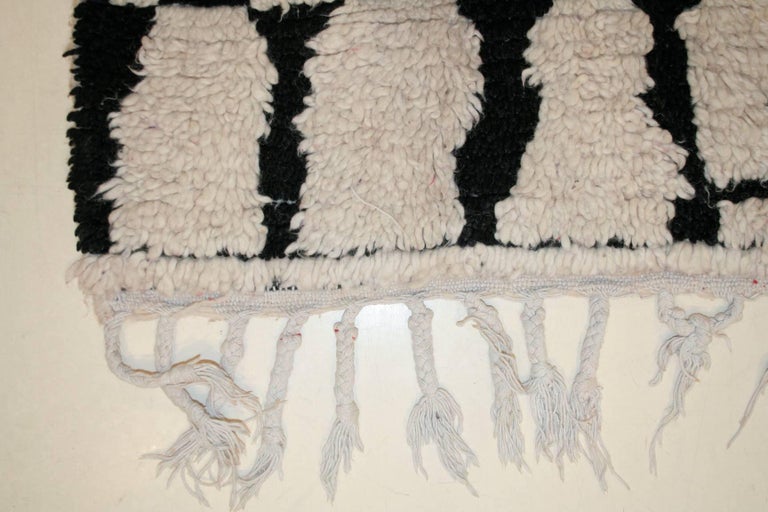 Vintage Square Ivory Azilal Moroccan Berber Rug For Sale at 1stDibs