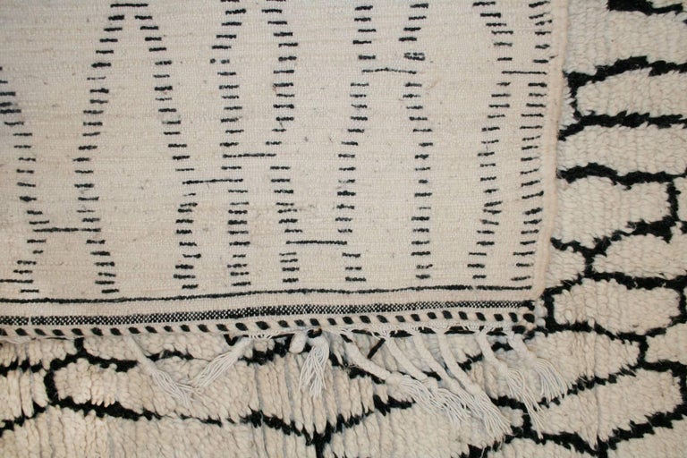 Vintage Square Ivory Azilal Moroccan Berber Rug For Sale at 1stDibs